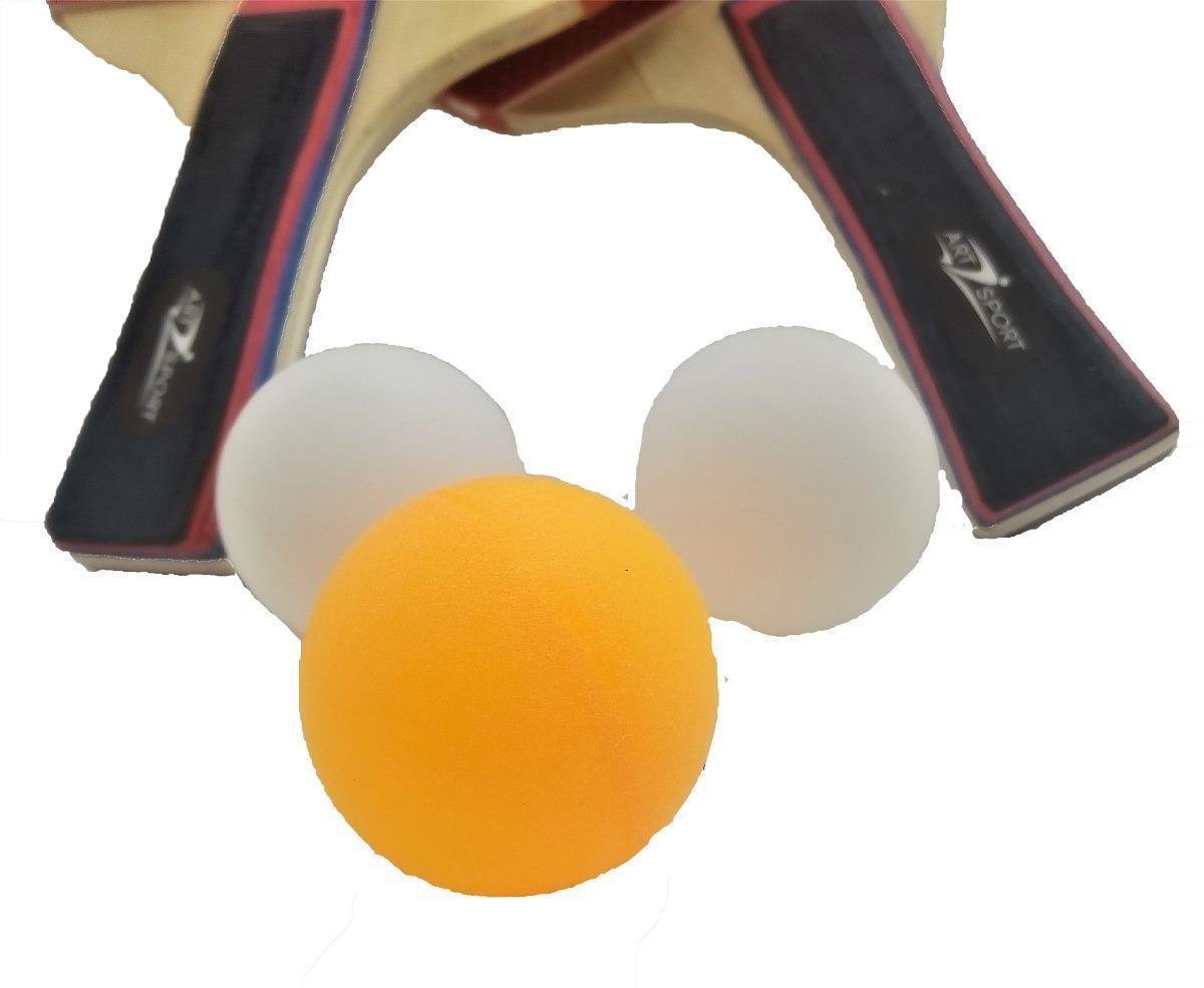 Raquete Ping Pong Tenis Mesa Anatômico Madeira Borracha 2und ...