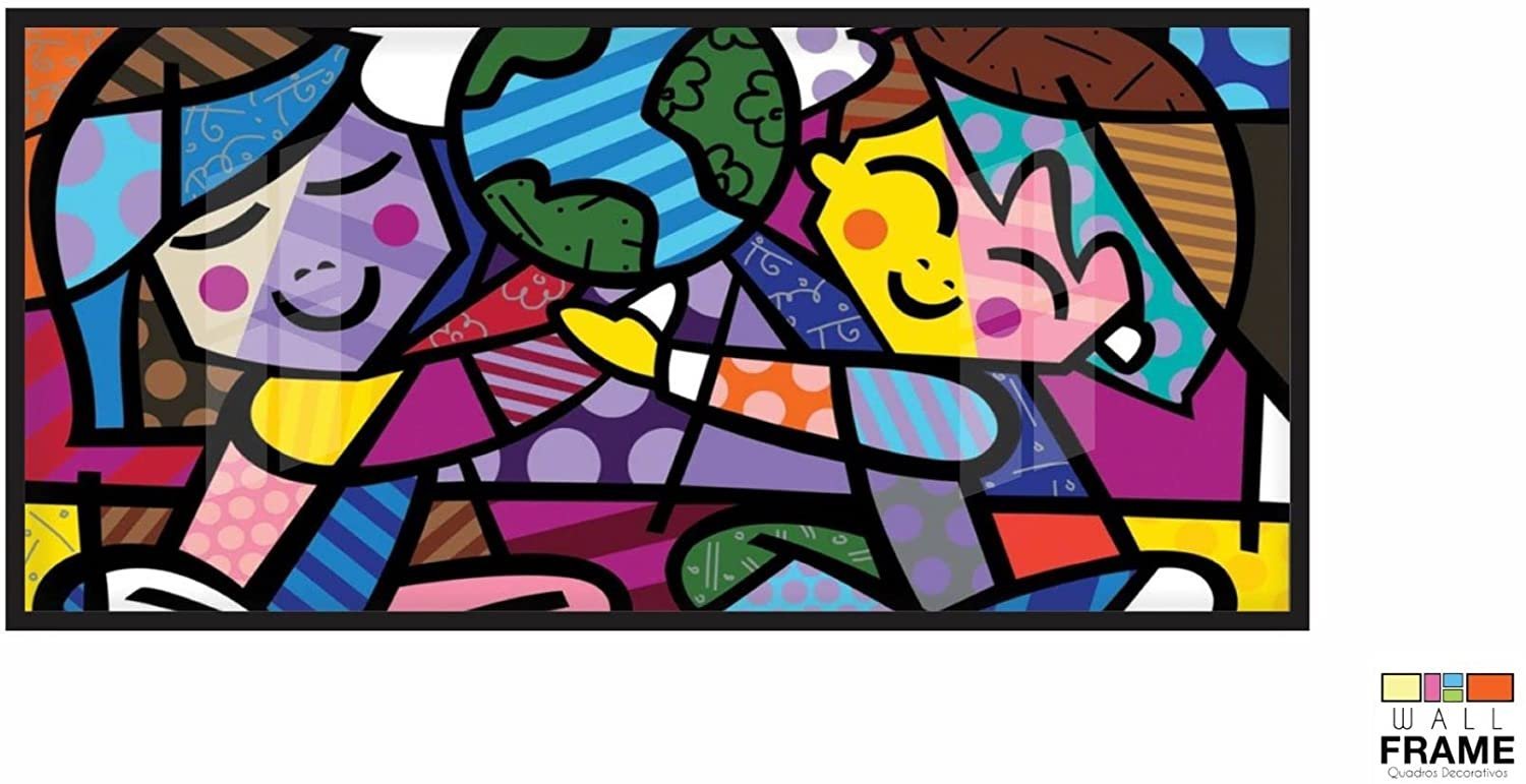Quadro Romero De Britto _ A New Day 130x60 Moldura Preta 2x2 ...