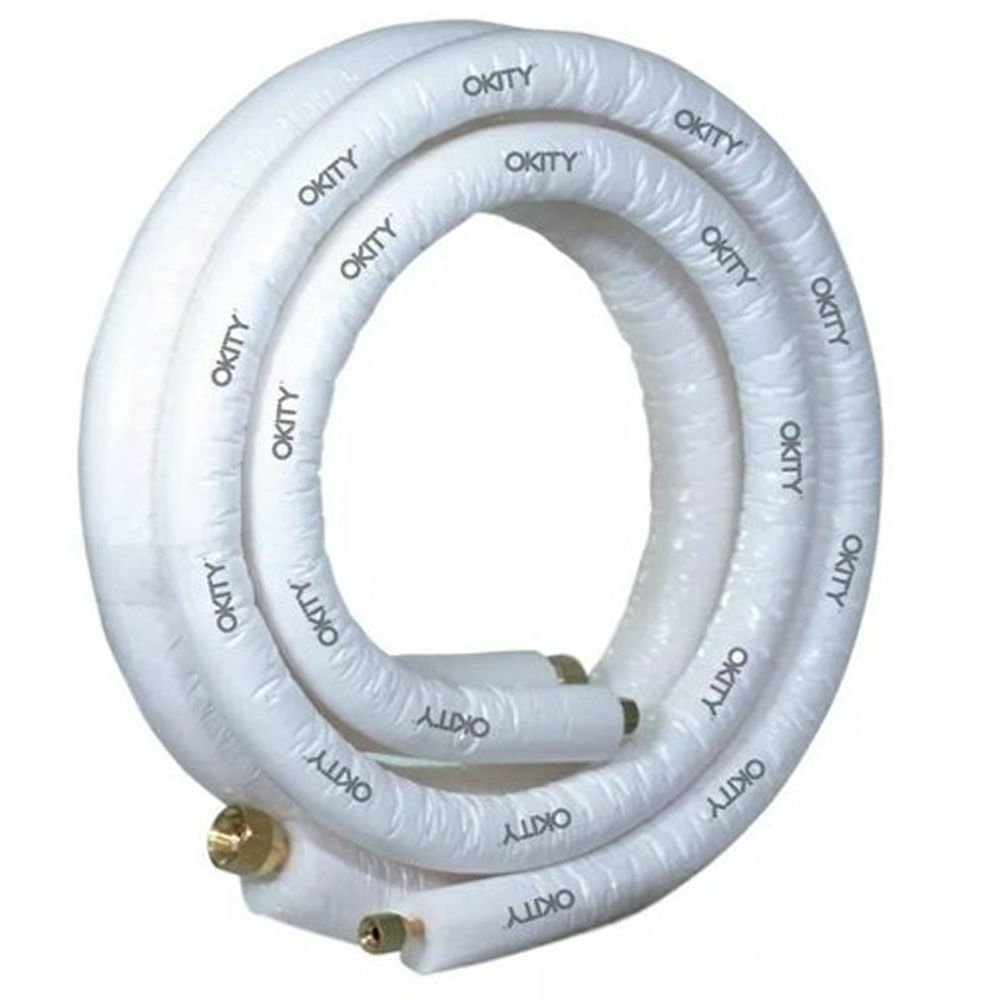 Kit Instalação Ar Condicionado 24 a 30 mil Btus 3m 3/8" e 5/8" Okity CB ...