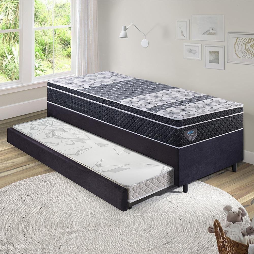 Bicama Box Solteiro 88x188 com Colchão Gransleep Ecoflex | MadeiraMadeira