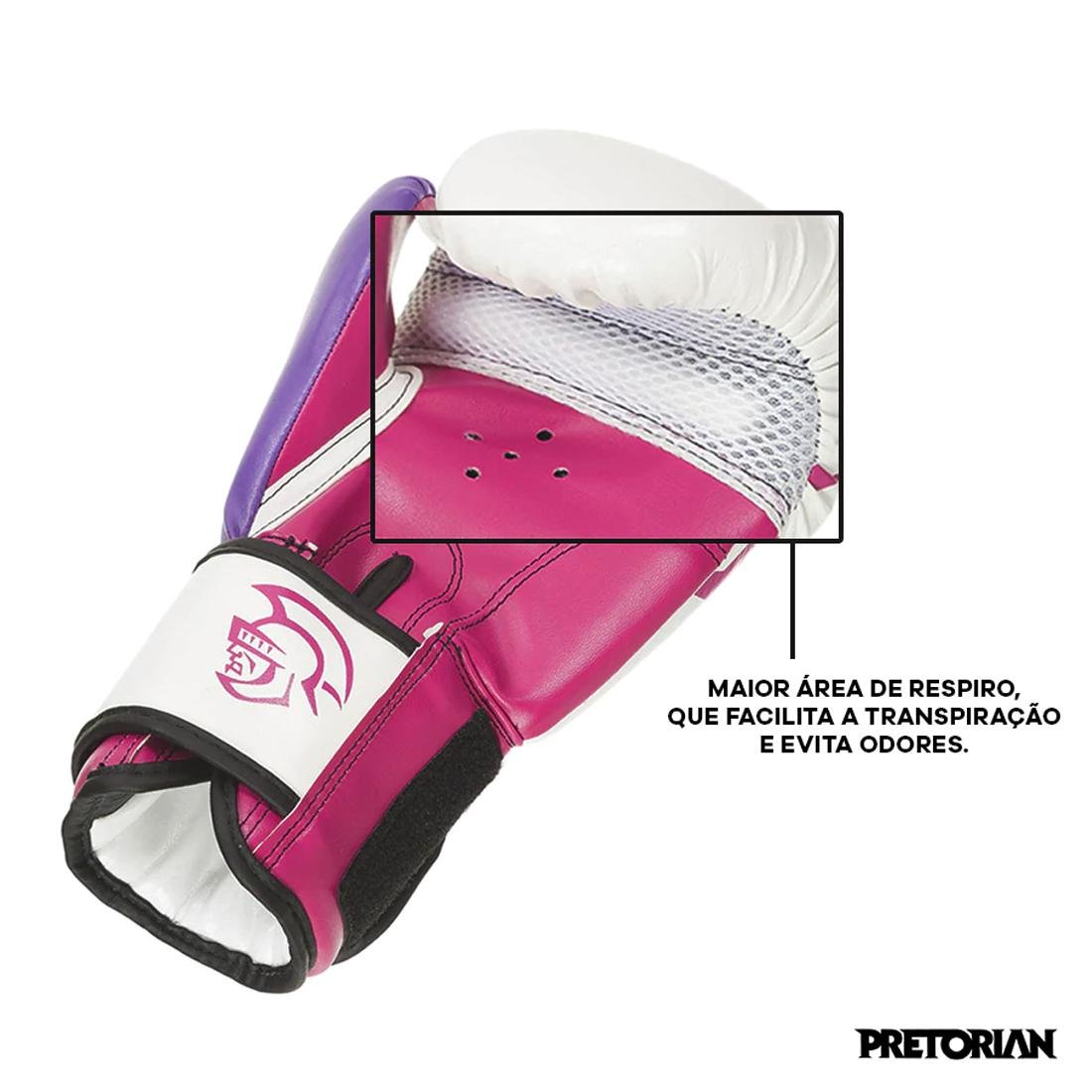 Luva de Boxe Pretorian Elite 12OZ - Rosa | MadeiraMadeira
