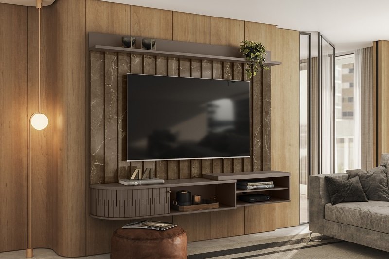 Rack suspensa Ímola Para TV até 75 Polegadas Imperial e Sépia - Madetec ...