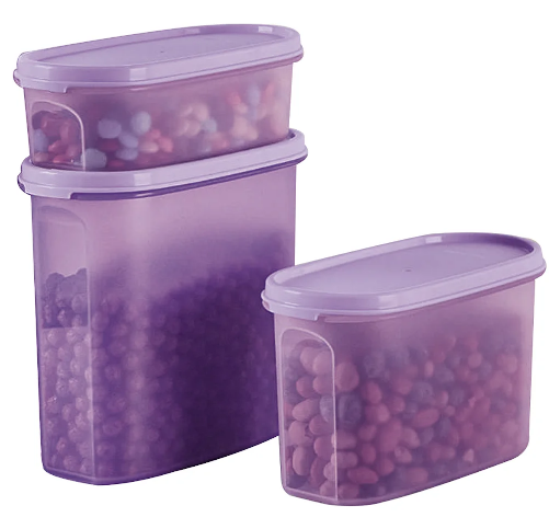 Tupperware Kit Modular Oval 3 Peças Lilas Tupperware Kit Modular Oval 3 ...