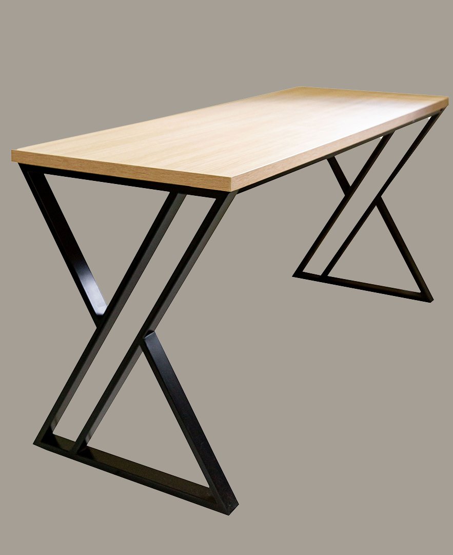 Mesa de Mdf com Pés em Metalon Formato X - Tamanho Regular - Dourado ...