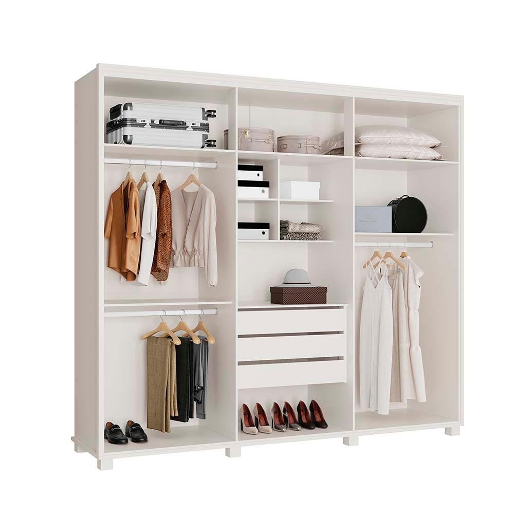 Guarda-roupa Casal Branco 6 Portas | MadeiraMadeira