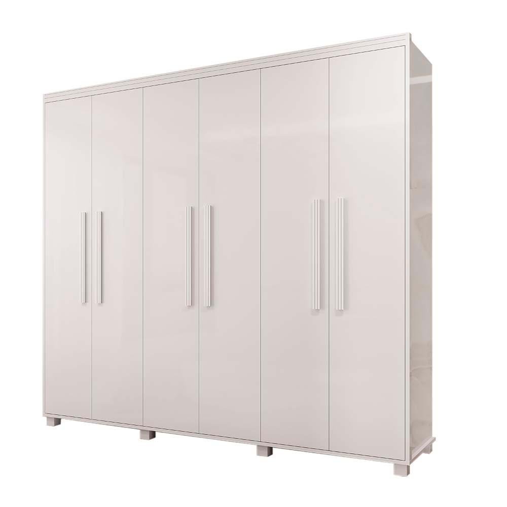 Guarda-roupa Casal Branco 6 Portas | MadeiraMadeira