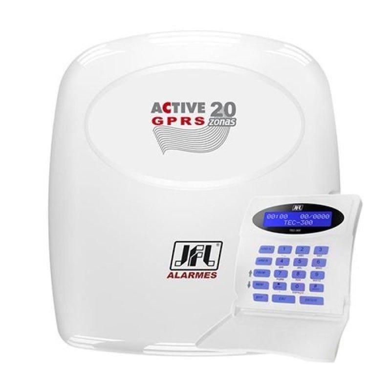 Kit Alarme Active 20 Jfl + 02 Sensores com Fio + Acessórios | MadeiraMadeira