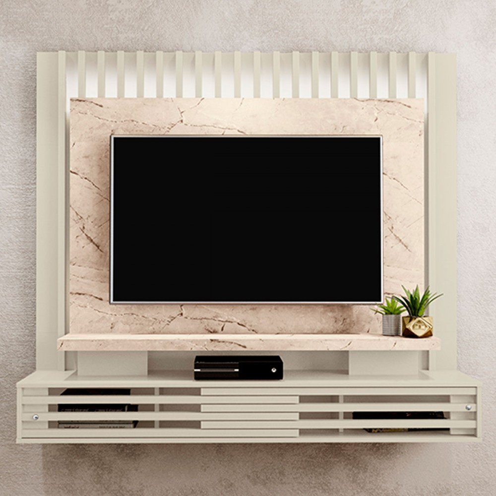 Painel para TV Até 55 Polegadas Frizz Precense 2 Portas Calacata/Off ...