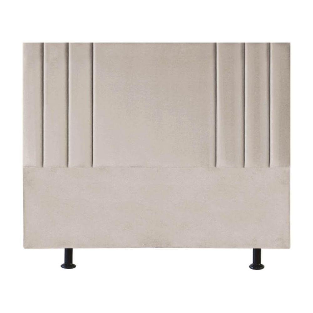 Cabeceira Cama Queen Box Estofada 160 Cm Grécia Corino Bege ...