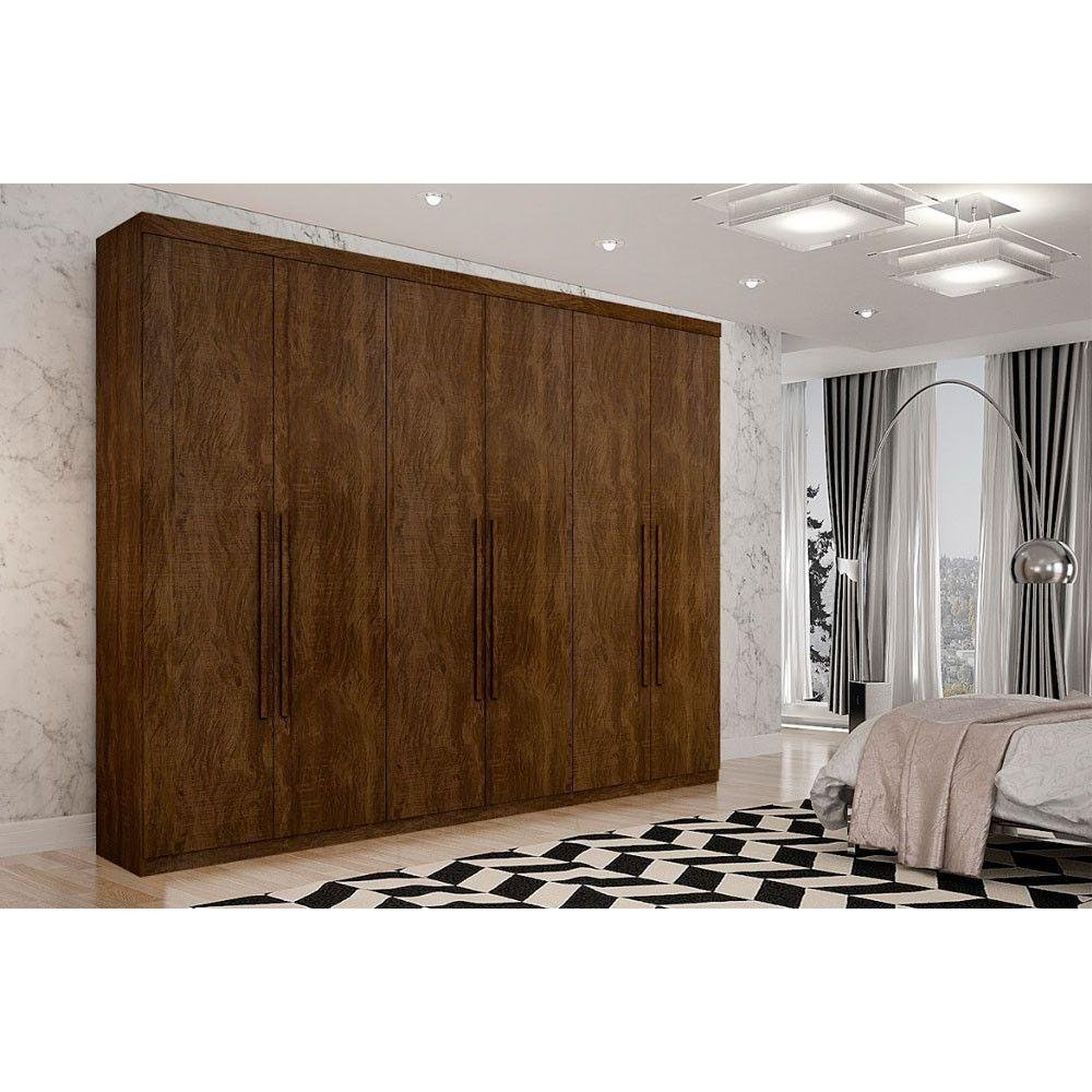 Roupeiro Orion em Mdf com 6 Portas e 6 Gavetas Sallêto Ipe | MadeiraMadeira