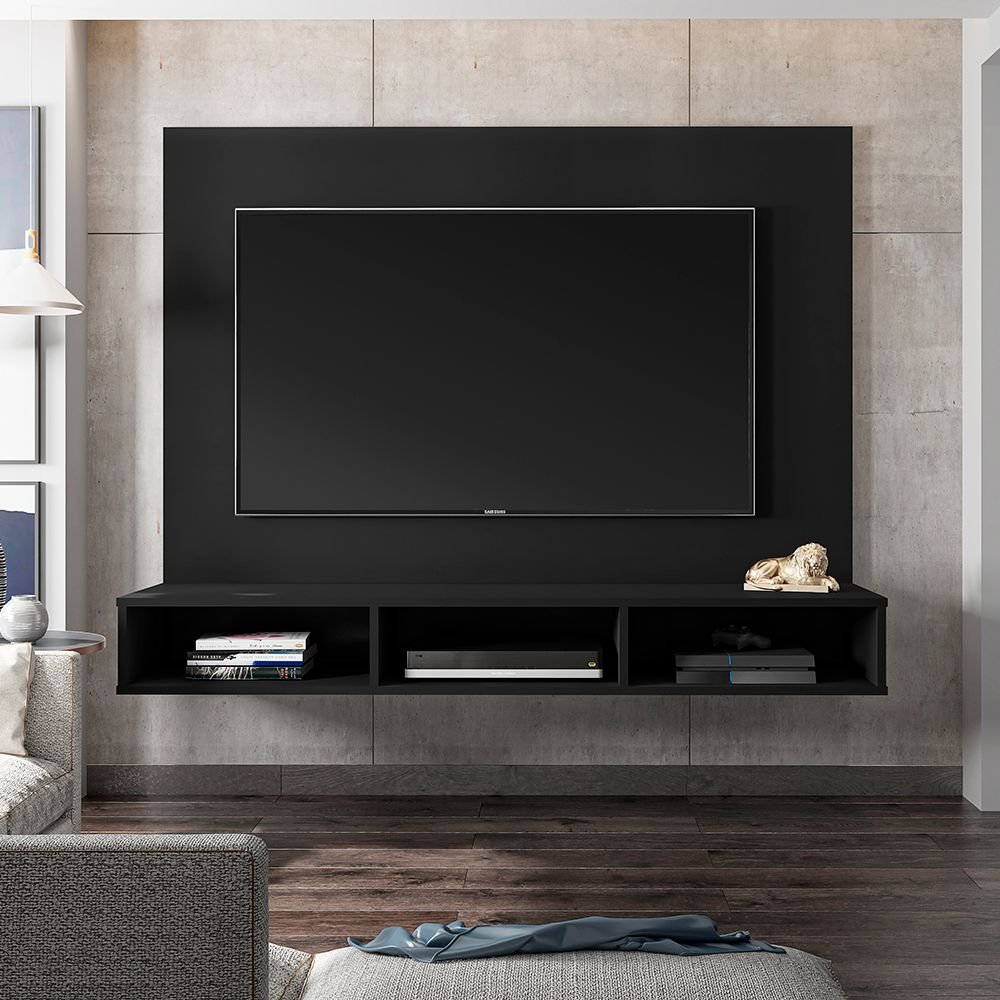 Painel Suspenso Channel 55 Polegadas L01 - Preto Velluto | MadeiraMadeira