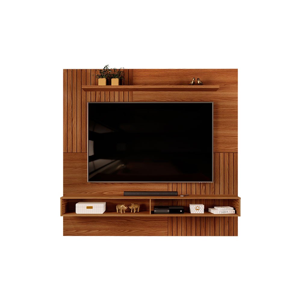 Painel Para TV 70 Polegadas Ripado 180cm Miti DJ Móveis Carvalho ...