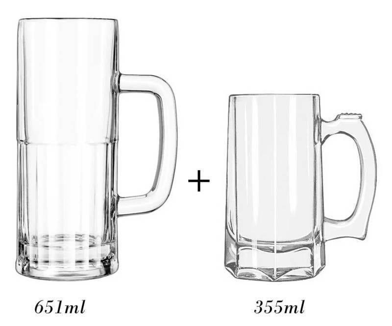 Kit Caneca de chopp 1 Outback grande 651ml e 1 madero 355ml ...