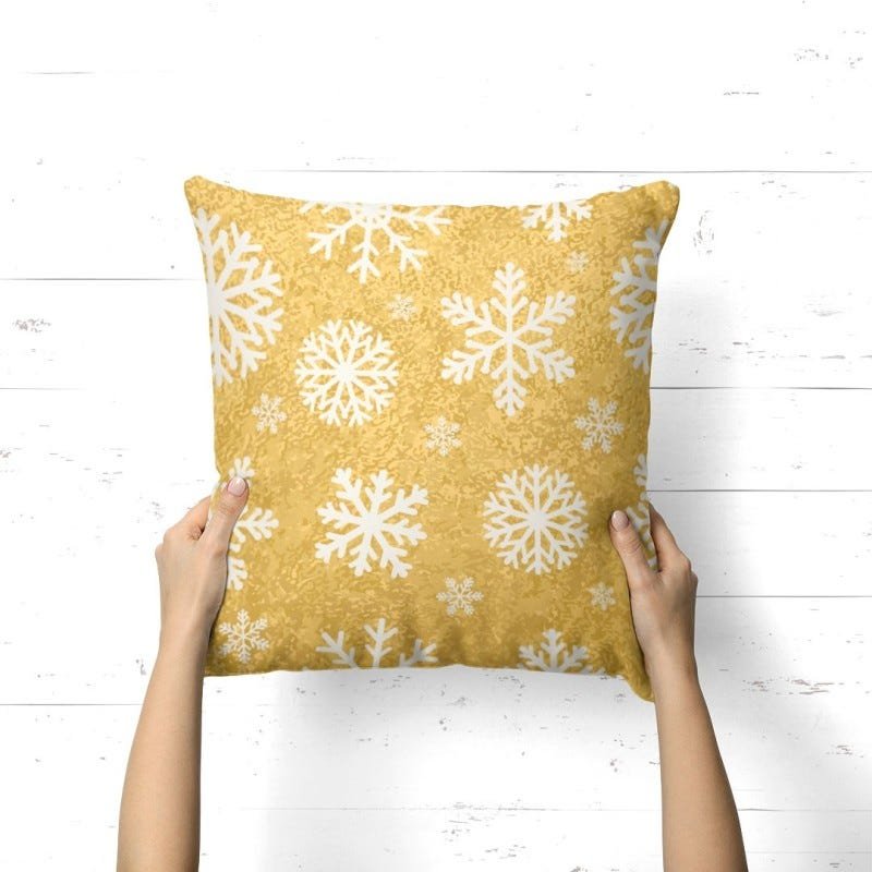 Capa de Almofada Avulsa Decorativa Flocos de Neve 45X45cm | MadeiraMadeira
