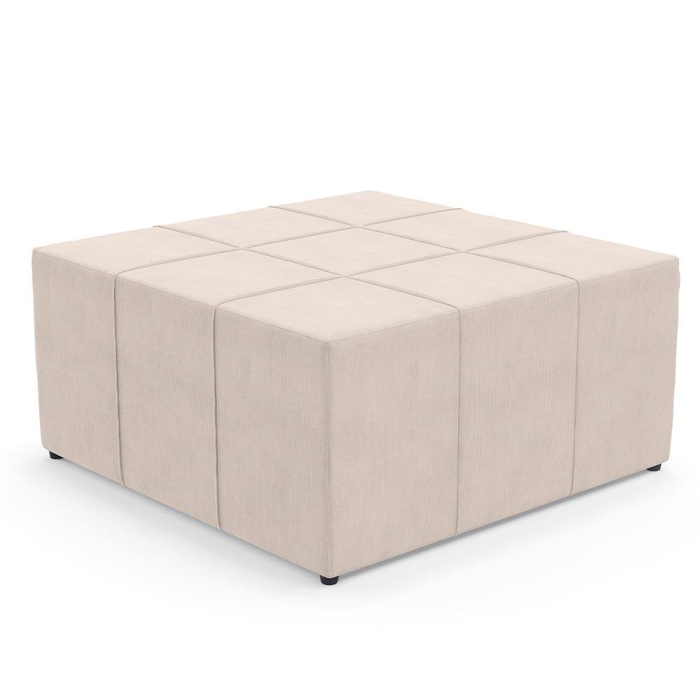 Kit 02 Puffs Decorativos Para Sala de Estar Quadrado Milano 90x90 W01 ...