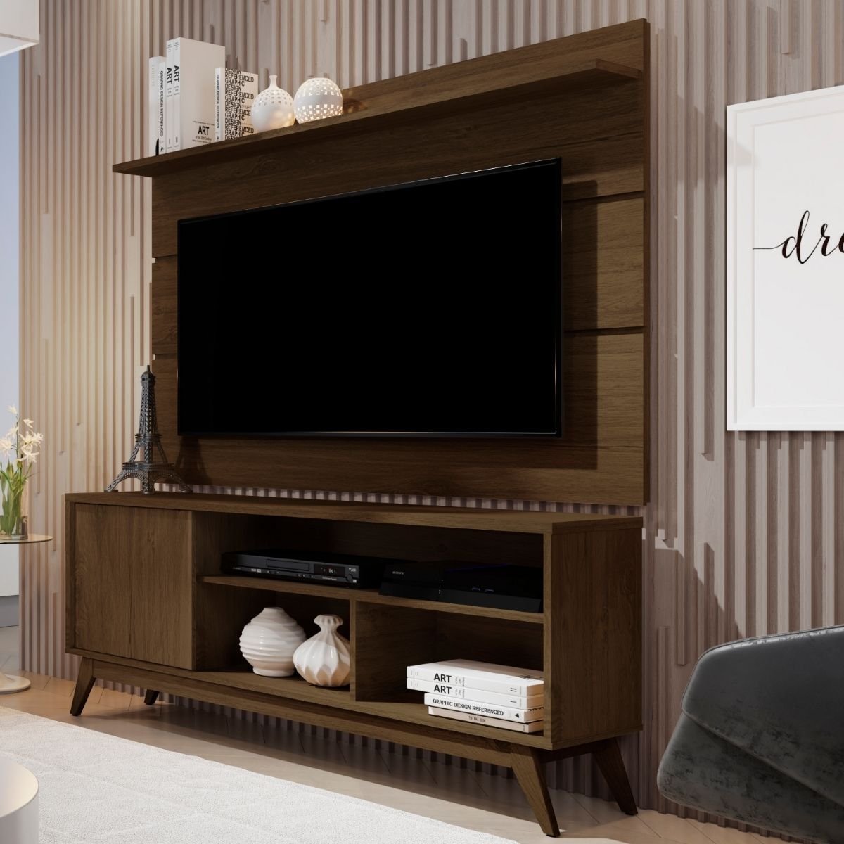 Rack com Painel para Sala Televisão até 50 Polegadas - Mod.2031 | MadeiraMadeira