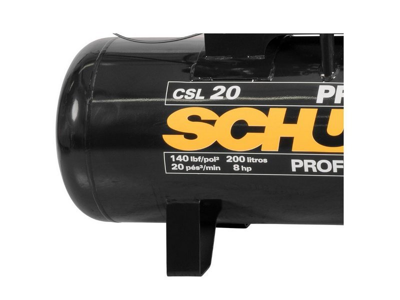 Compressor De Ar Schulz - Csl 20/200 Pro-Gas - 20 Pés 200 Litros 8hp ...