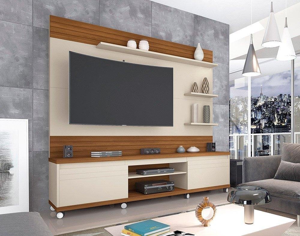 Home Cedro com Prateleiras Off White/freijó - Giga | MadeiraMadeira