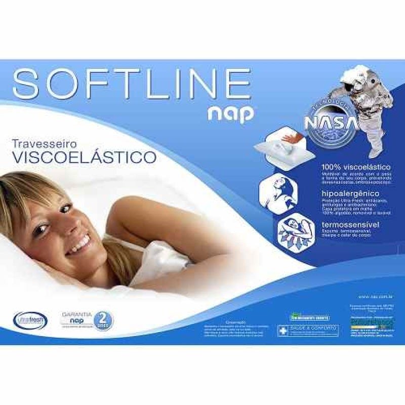 Kit 4 Travesseiros Nasa Nap Softline Altura 14 Cm + 4 Capas ...