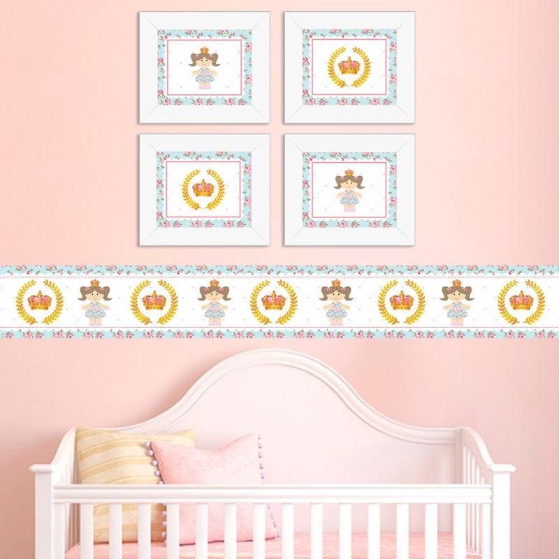 Quadro Infantil Menina Princesa | MadeiraMadeira