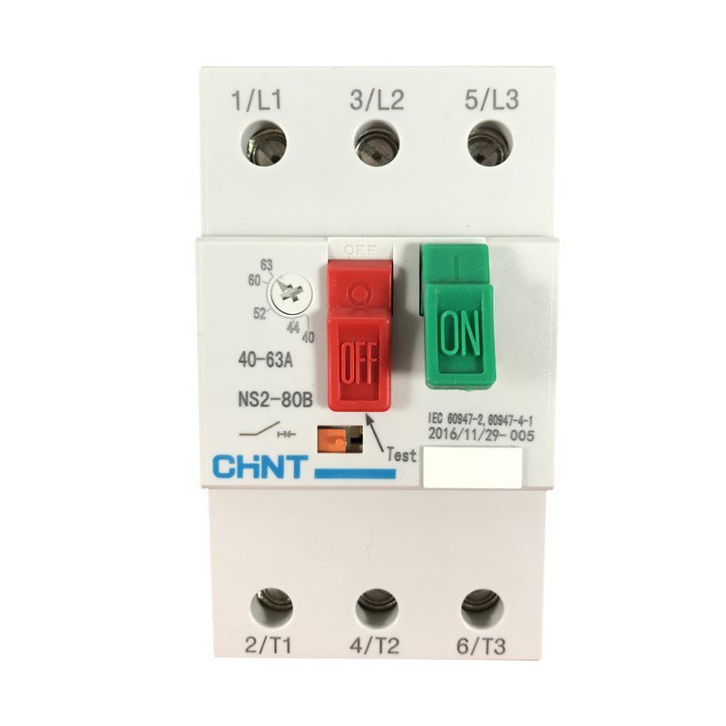Disjuntor Motor | 40A...63A 415V 6kV | NS2-80B | Chint | MadeiraMadeira