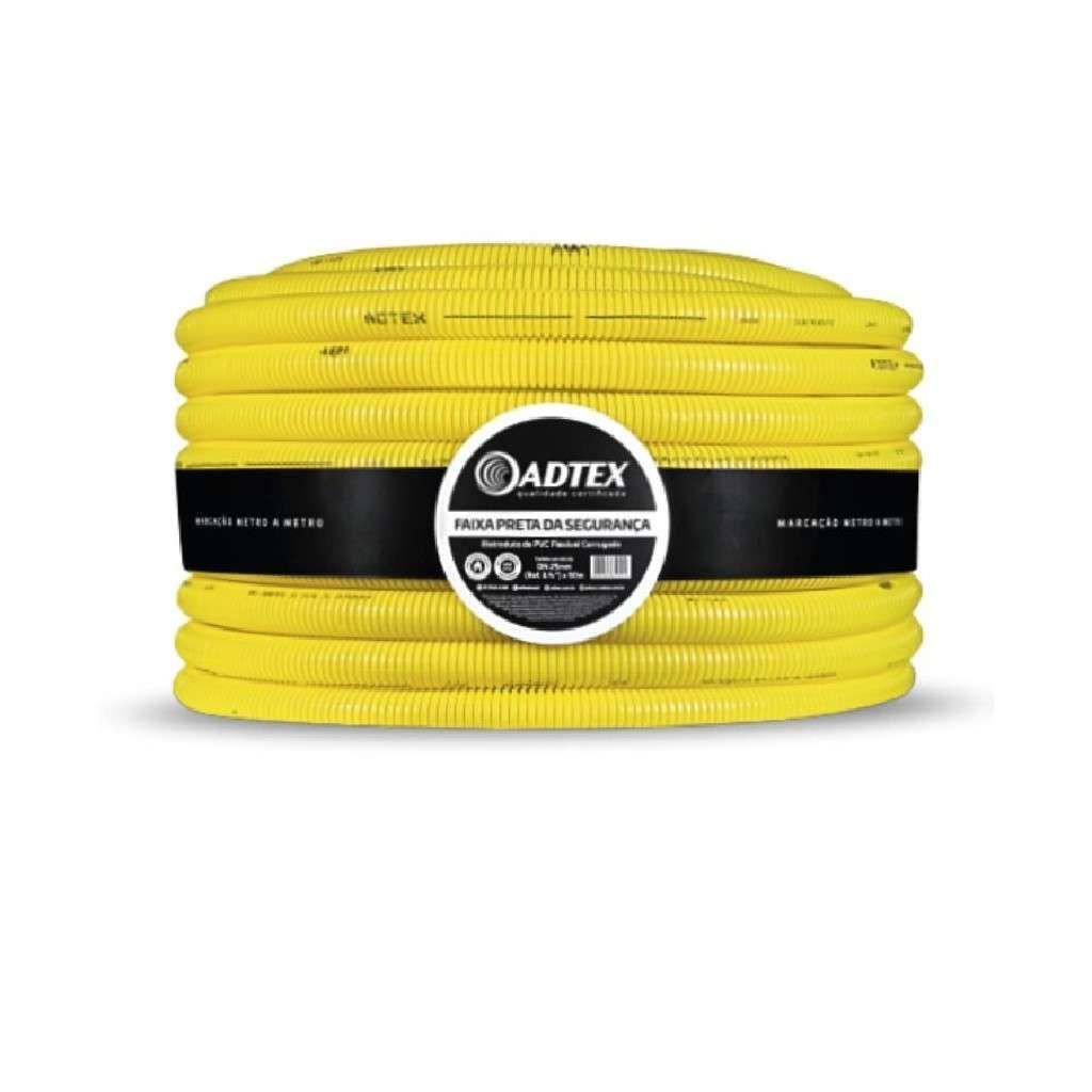 Conduite Eletroduto Corrugado 1" Amarelo 32mm 25 Metros Adtex ...