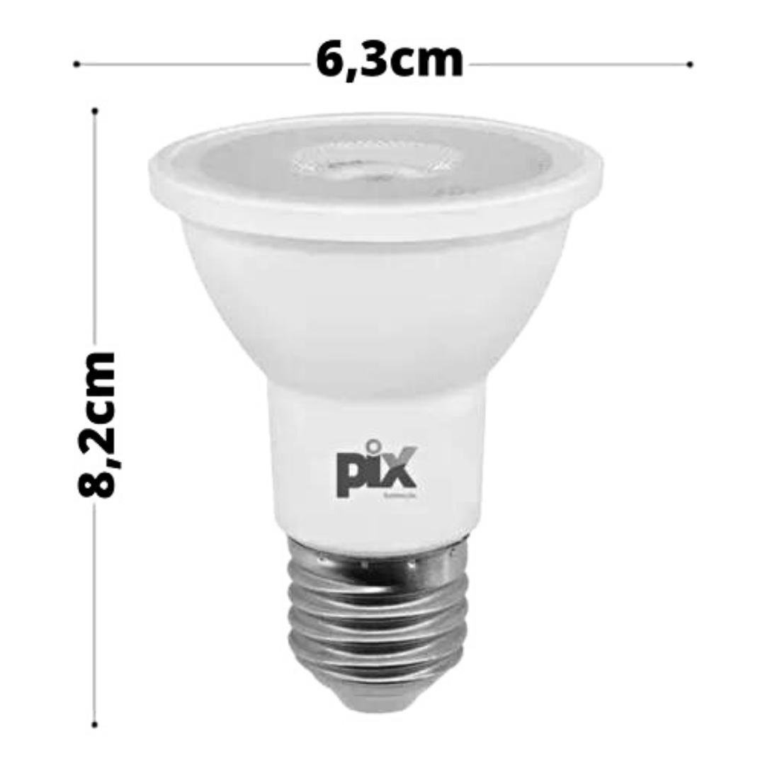 Kit 5 Lampada Par 20 Led 7W 4000K Pix - Branco Neutro | MadeiraMadeira