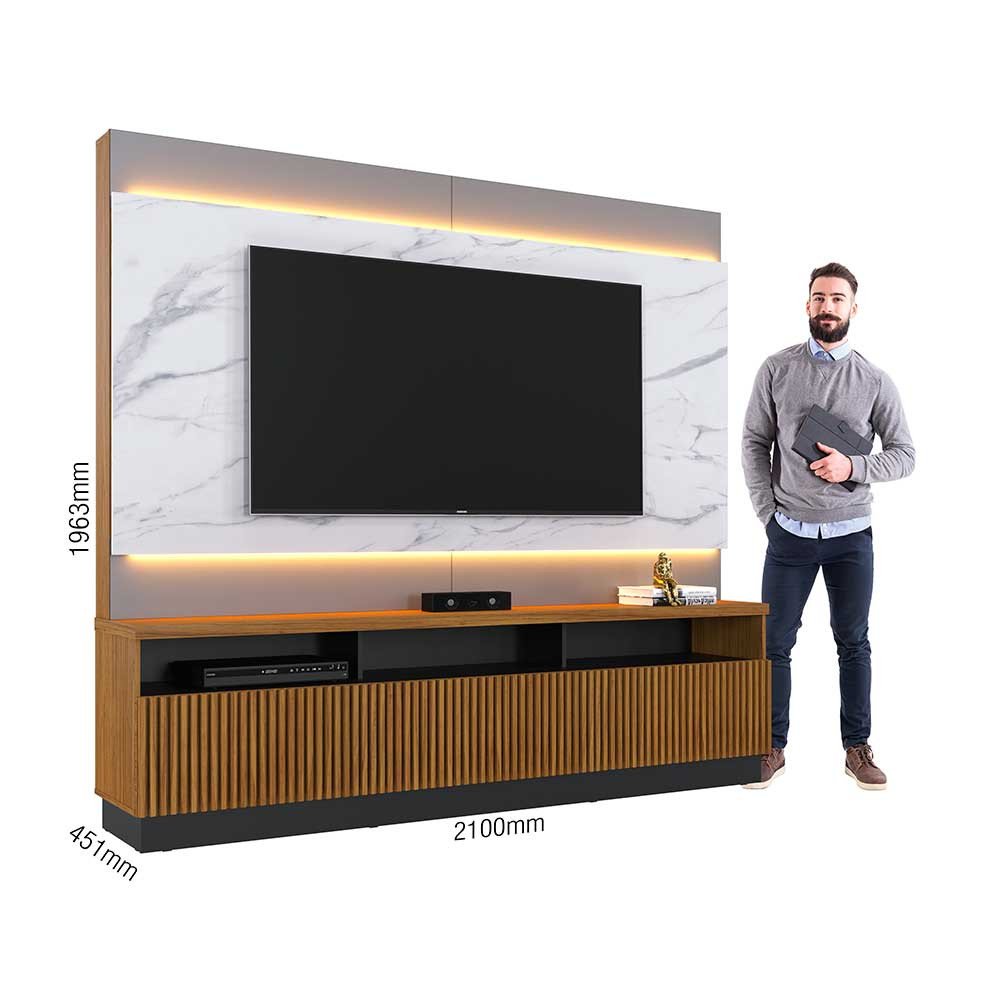 Home Marajo com Led para Tv de até 70 Polegadas Colibri | MadeiraMadeira