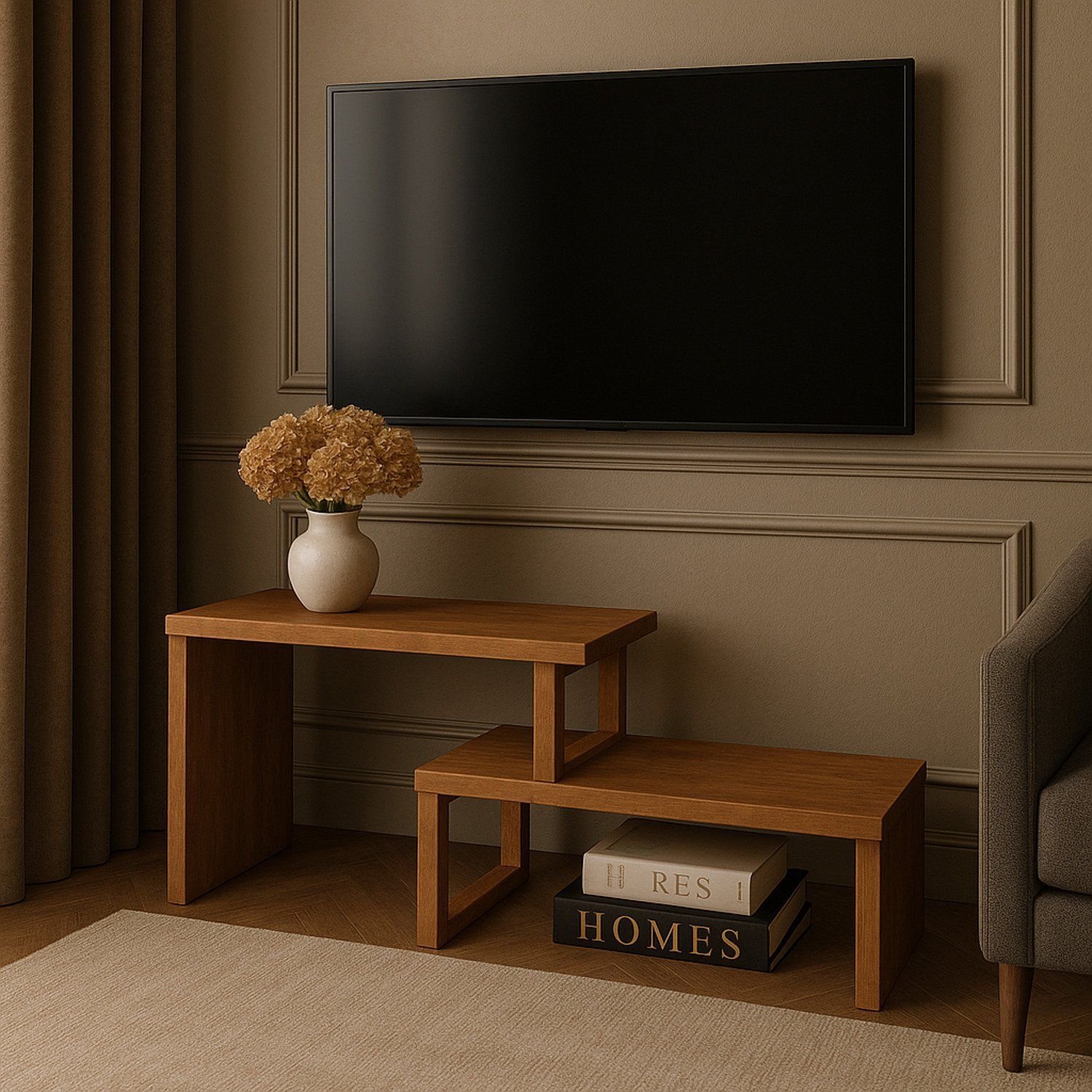 Rack para TV até 58 Polegadas MDF 200cm | MadeiraMadeira