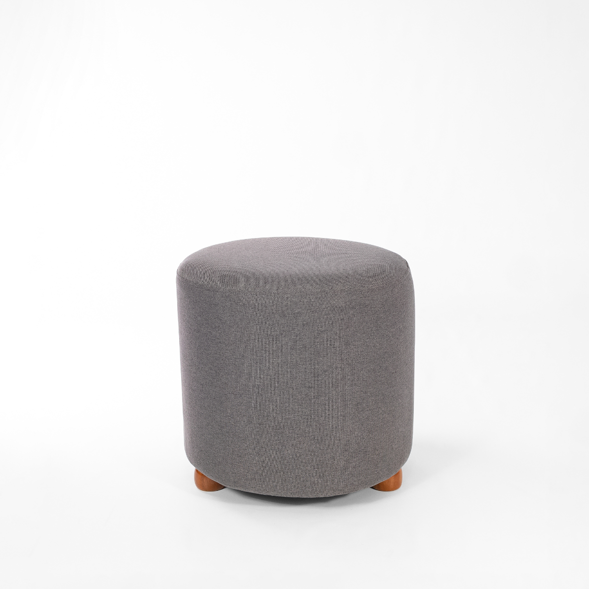 Puff Decorativo Moderno Redondo Linho Turim | MadeiraMadeira