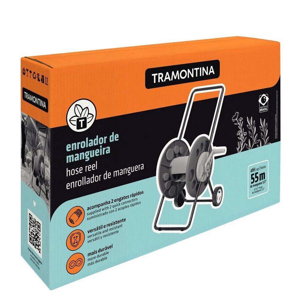 Kit Mangueira Flex para Jardim 30 Metros Mais Suporte Enrolador com ...