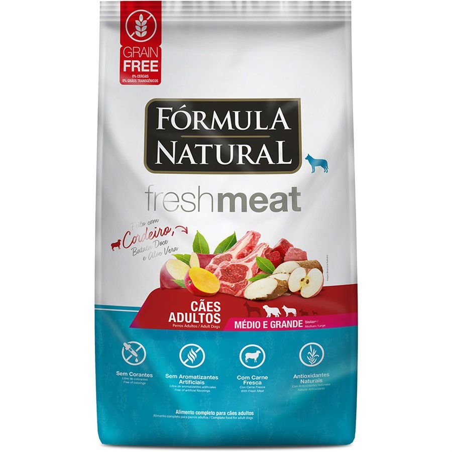Ração Fórmula Natural Fresh Meat Cães adultos 2,5kg Cordeiro ...