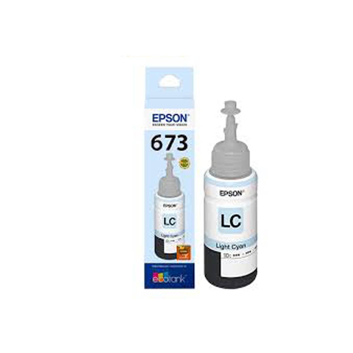 Tinta Epson Original T673 T673520 Ciano Claro - L800 L810 L1800 L805 ...