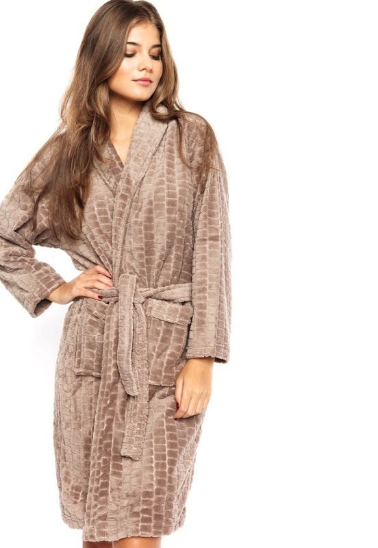 Roupão Microfibra Adulto Retângulo Taupe G 69x107cm Corttex ...