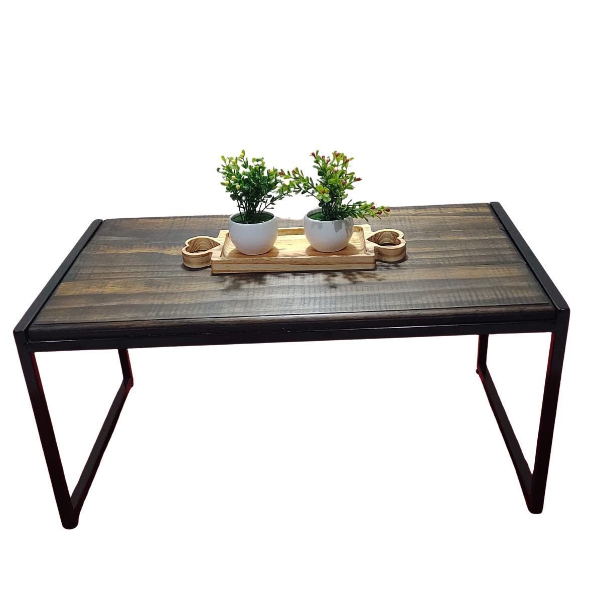 Mesa Centro Pinus Luxo Sala Estar Recepção Escritório | MadeiraMadeira