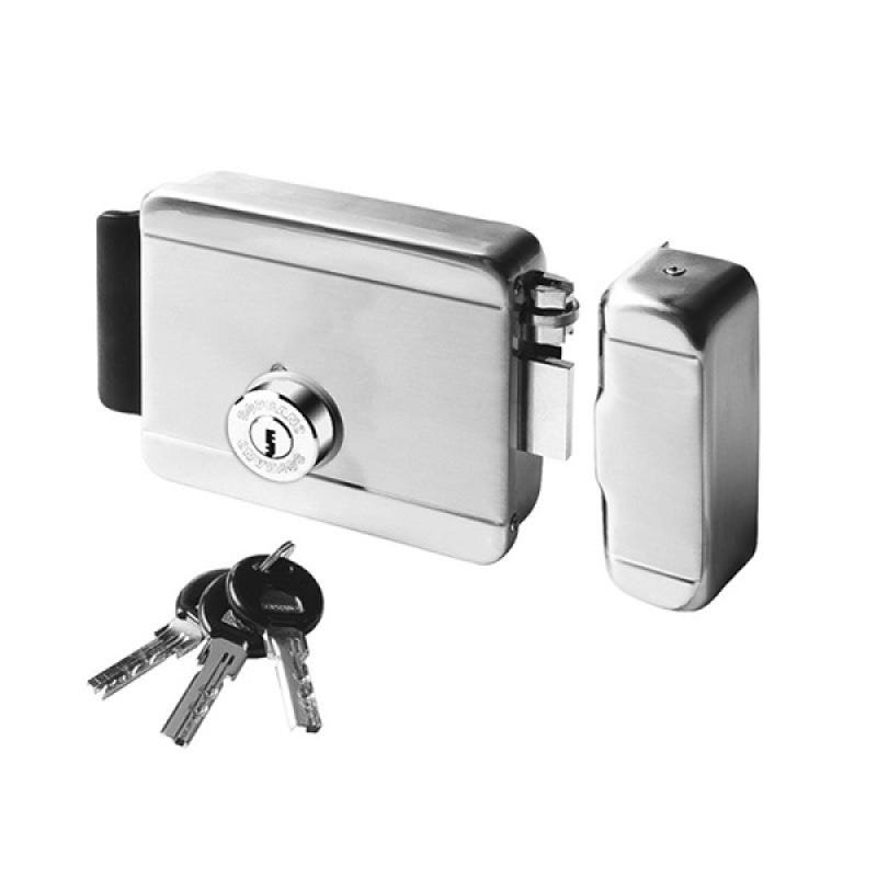Fechadura Elétrica Soprano Inox 12v Chave Multiponto | MadeiraMadeira