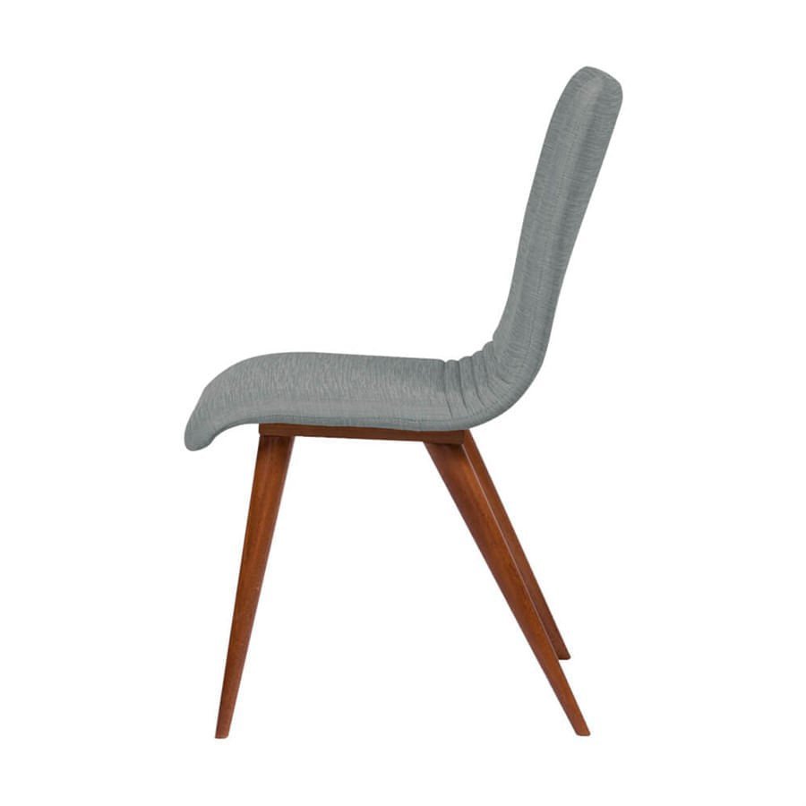 Cadeira Paula Fixa C/ Assento e Encosto Acolchoados Diversas Cores OOL Linho Cinza Braier Móveis ...