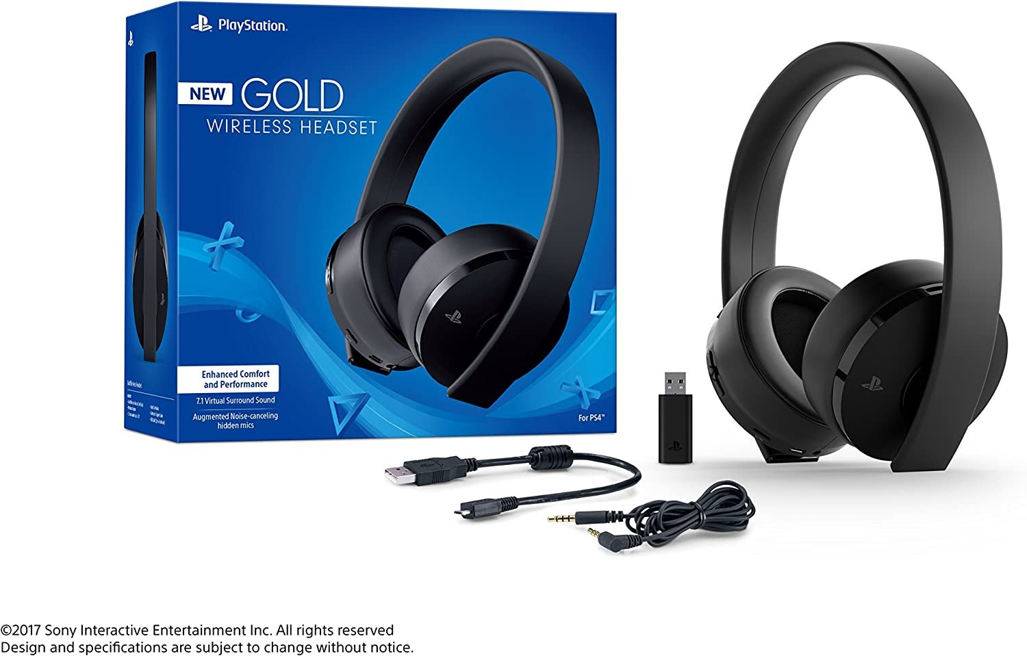 Headset Sem Fio Sony Série Ouro Preto Para Playstation Madeiramadeira