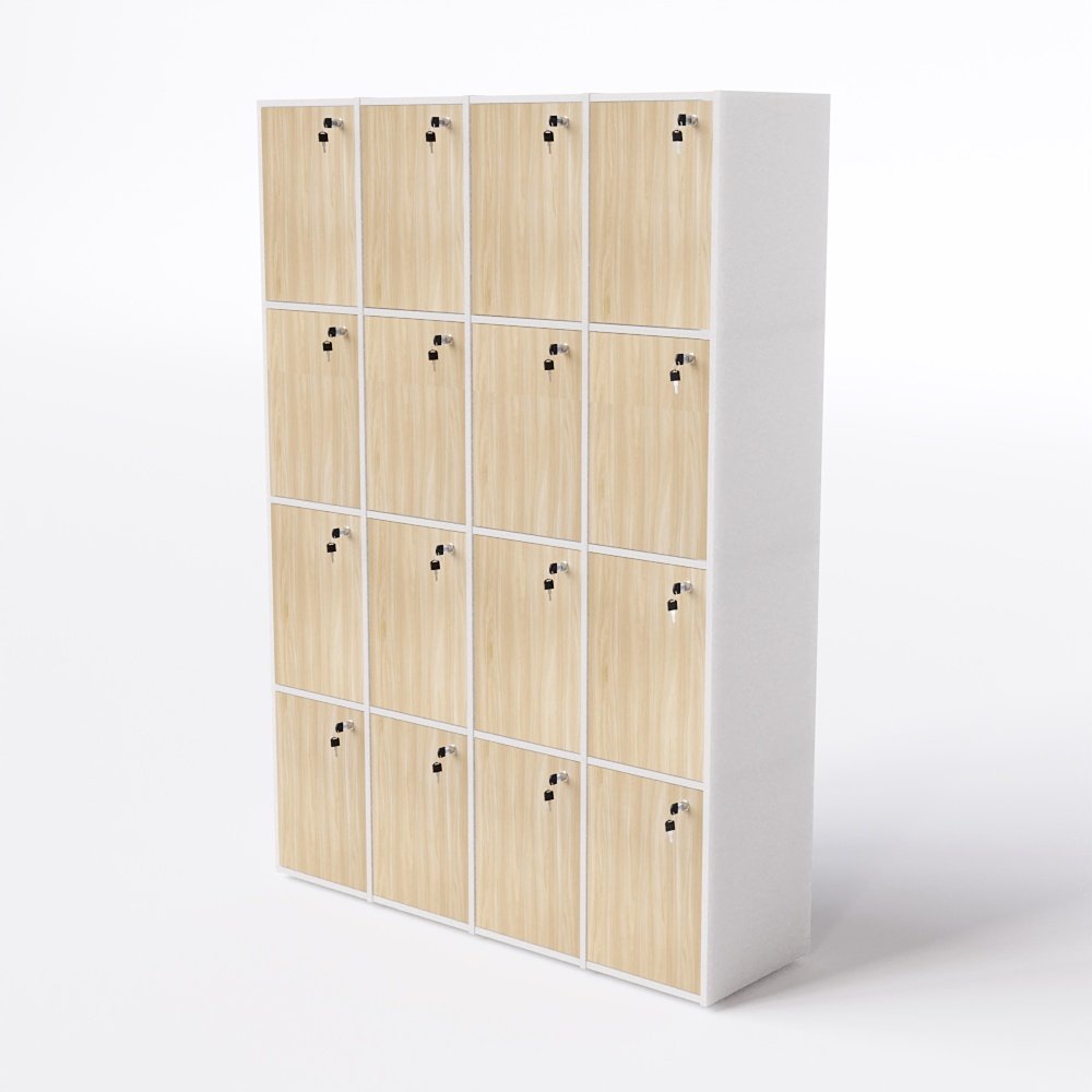 Armário Locker Guarda Volumes 16 Portas com Chave | MadeiraMadeira