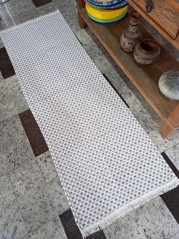 Passadeira Larga G 0,70x 2m xadrez - Marrom Claro | MadeiraMadeira