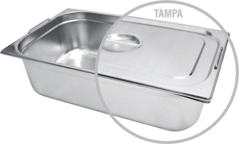 Cuba GN Inox 1/1 150mm Com Alça - GP INOX | MadeiraMadeira