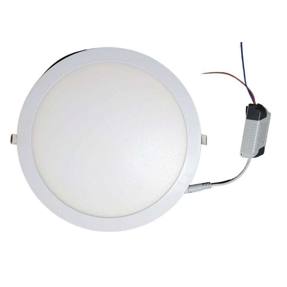 Plafon Led Embutir 24w Redondo 3000k Mundilux Bivolt | MadeiraMadeira