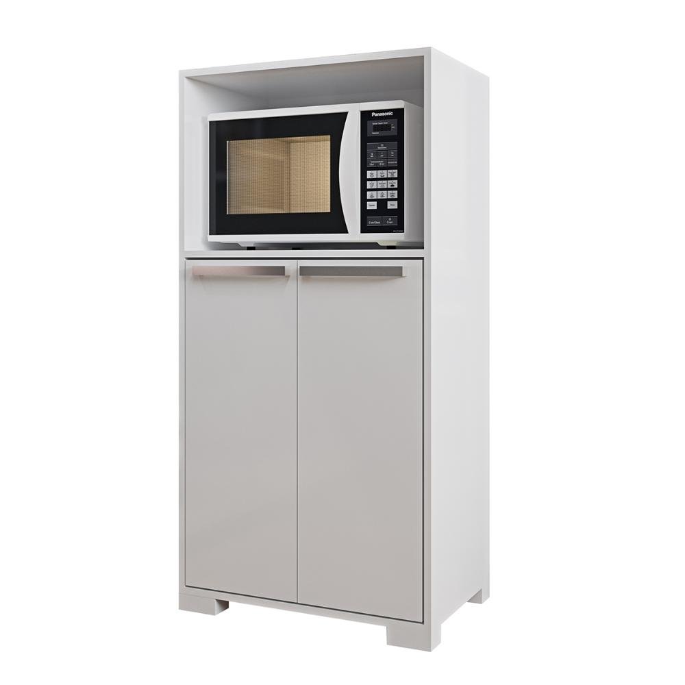 Balcao Multiuso de Cozinha para Microondas 2 Portas Myanmar - Branco ...
