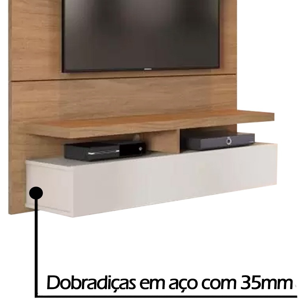 Painel Para Tv até 50" polegadas Home City 120 cm Natural/Off White ...
