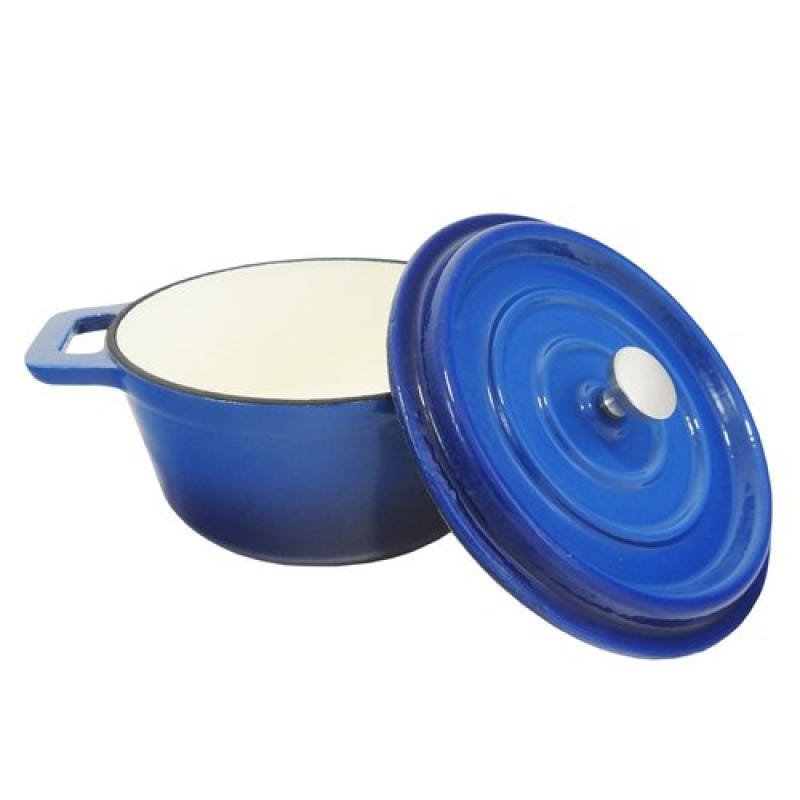 Panela de Ferro Fundido Esmaltado Azul 18cm | MadeiraMadeira