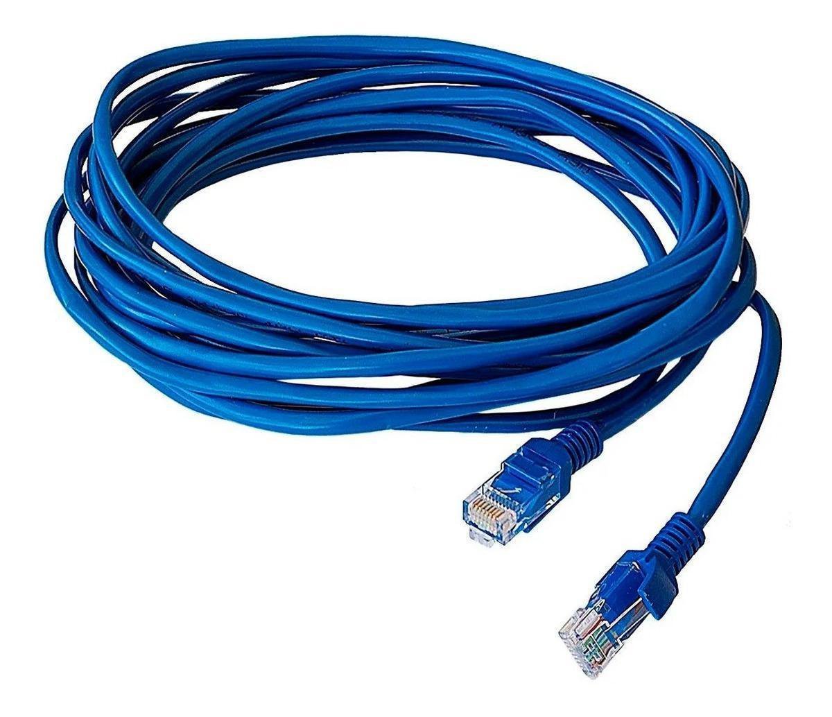 Cabo De Rede Cat5 Rj-45 5M Dex Azul | MadeiraMadeira