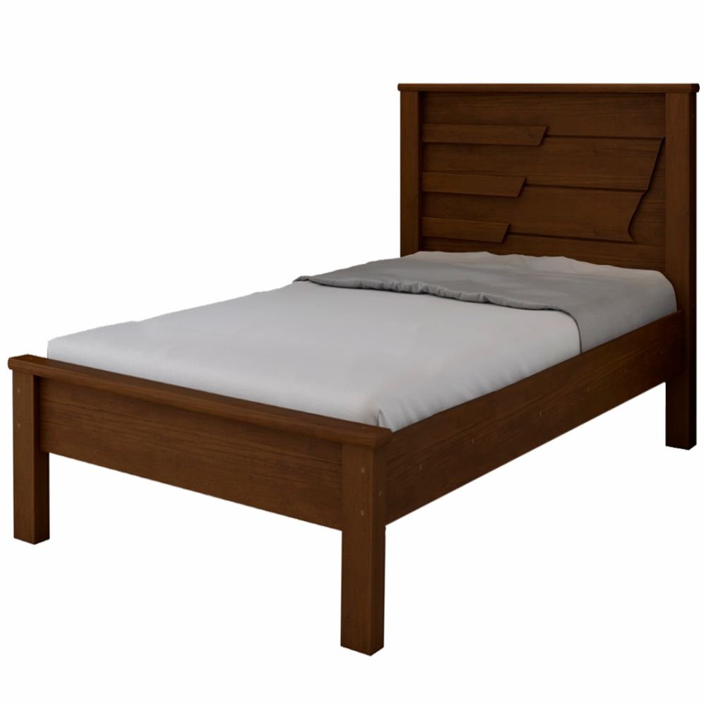 Cama Solteiro Geval Barcelona para Colchão 88 Cm de Largura Reforçada ...
