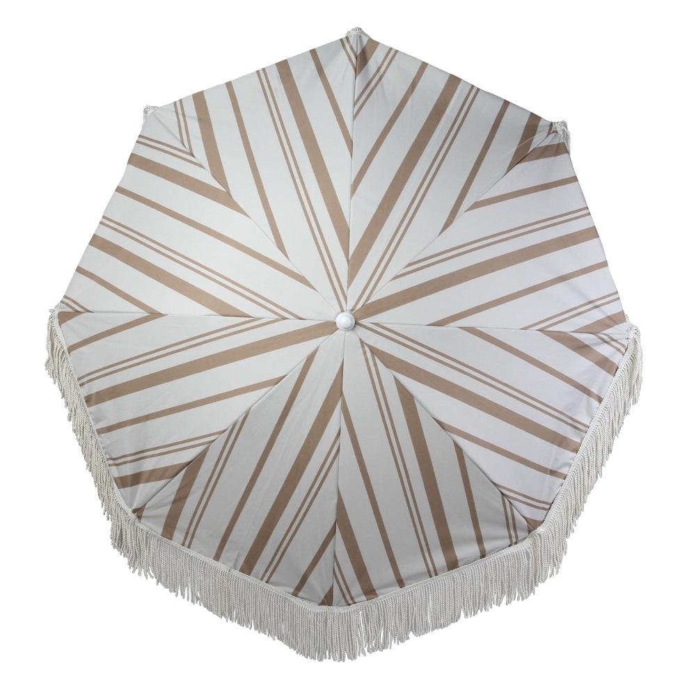 Guarda-sol Franjas Creme com Proteção UV 1,6m - A\CASA | MadeiraMadeira