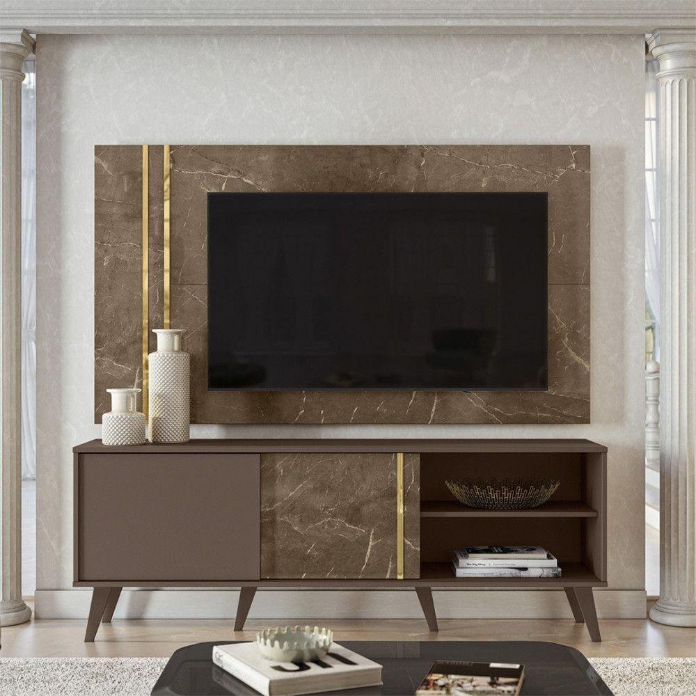 Painel Suspenso Madetec Atena p/ Tv Até 65 Polegadas Imperial/sepia ...