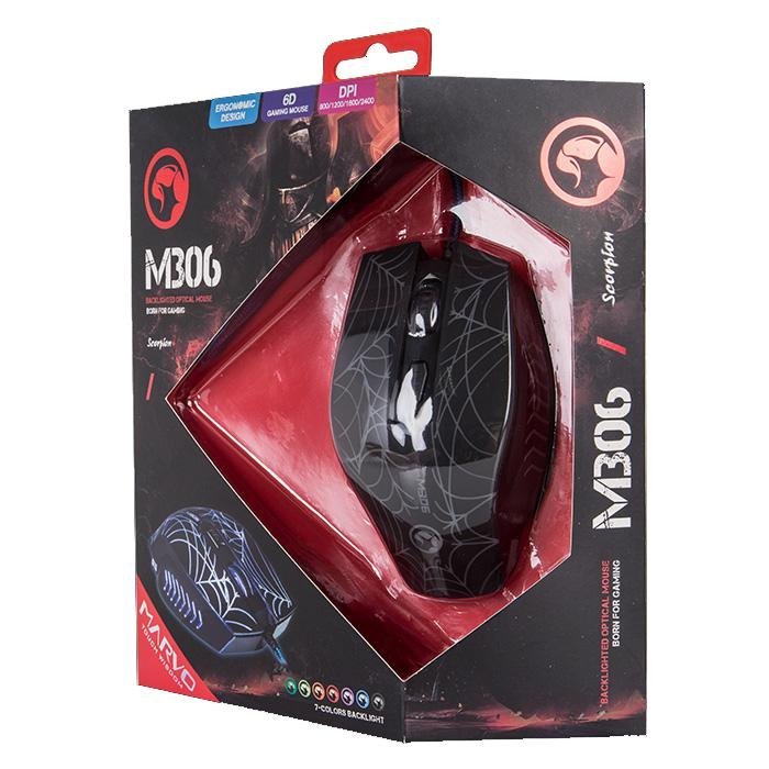 Mouse Gamer Marvo M306 Usb 2400dpi 6 Botões | MadeiraMadeira